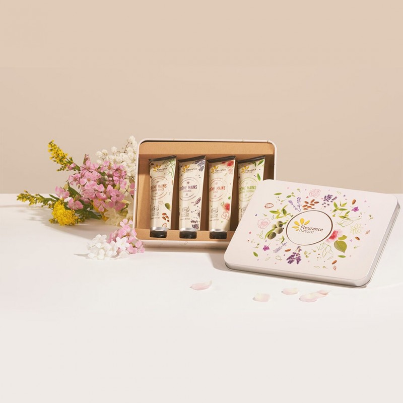 Coffret 4 crèmes mains évasion florale Fleurance Nature