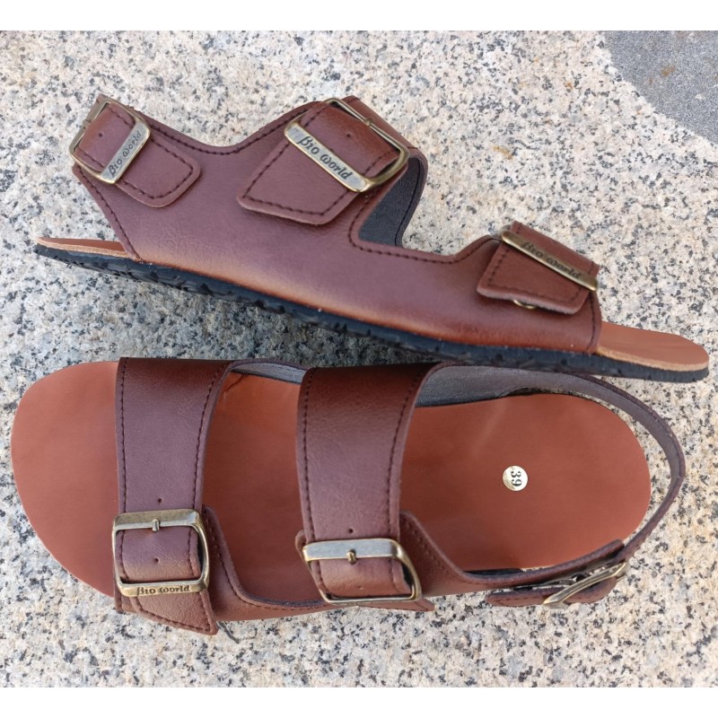 Sandales adultes Vegan Barefoot Chad Brown semelle vibram Bioworld